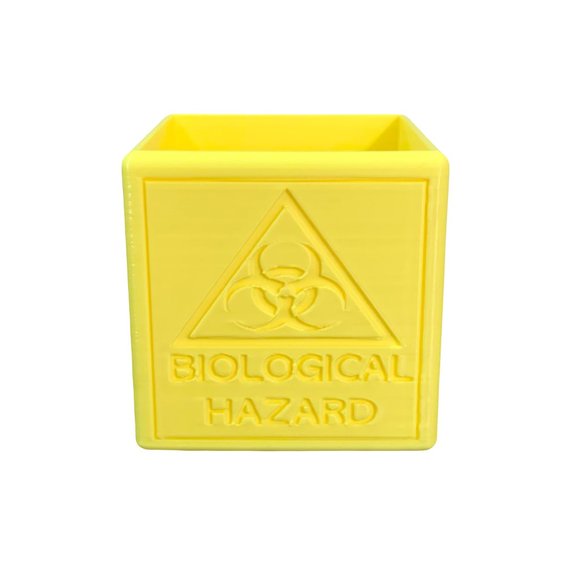 Hand Crafted | Storage & Organization | Biological Hazard Yellow ...